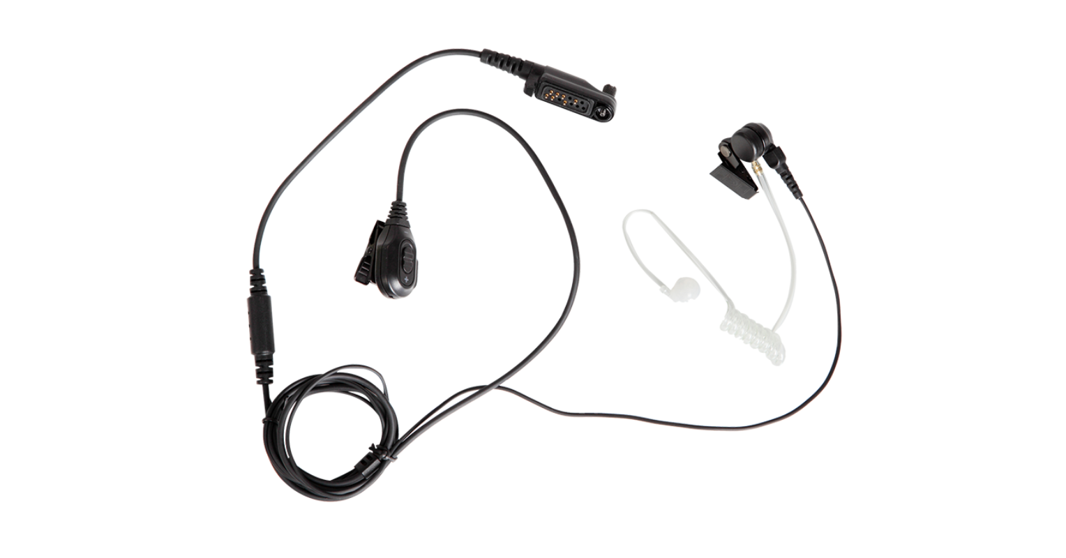 Hytera EAN24-P 2-wire surveillance earpiece with transparent acoustic tube