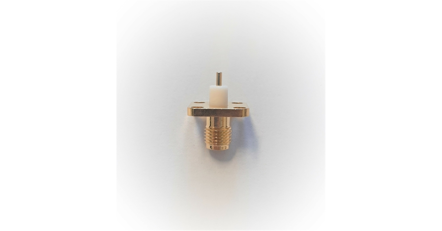 SMA FEMALE PANEL CHASSIS MOUNT FLANGE, PTFE