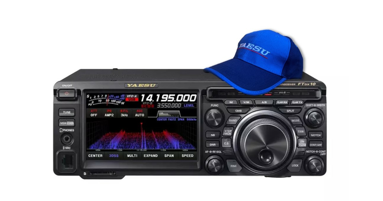 Yaesu FTDX-10 HF/50 MHz, 100W desktop HAM radio